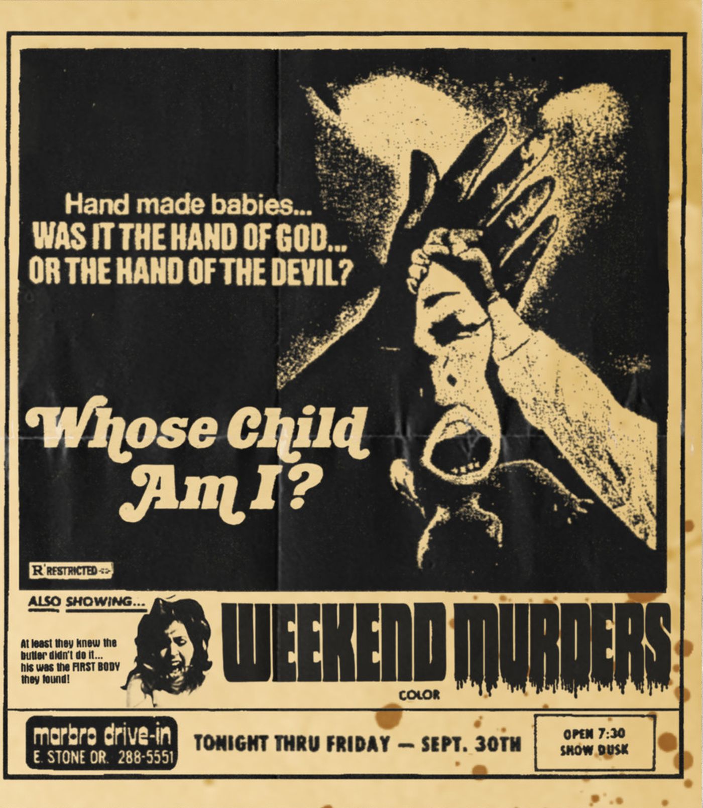 Whose Child Am I? (1976) / Weekend Murders (1970) Dark Force ...